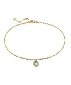 Mateo 14-karat Topaz Anklet - Gold