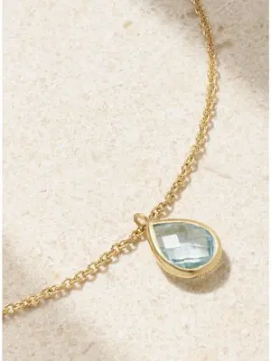 Mateo 14-karat Topaz Anklet