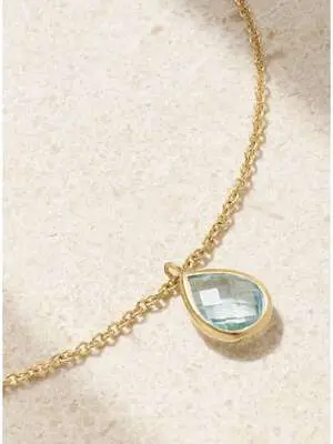 Mateo 14-karat Topaz Anklet