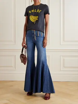 Chloé Printed Cotton-jersey T-shirt