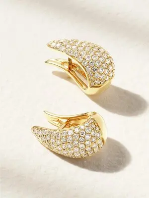 ANITA KO Claw Diamond Earrings - Gold