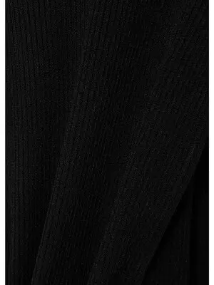 Alaïa Hooded Ribbed-knit Midi Dress