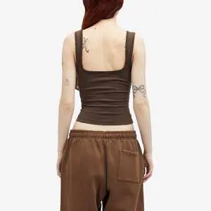 ENTIRE STUDIOS Square Neck Tank Top - Brunette