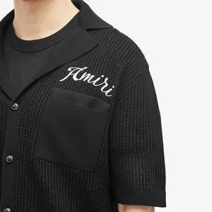 Amiri Short Sleeve Mesh Polo
