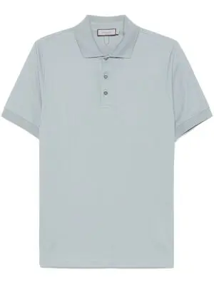 Canali Cotton Polo Shirt - Blue
