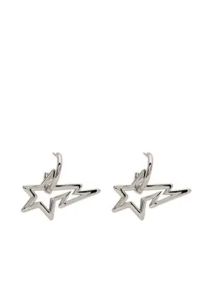 A BATHING APE Star Bolt Motif Earrings - Silver