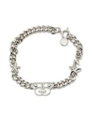 A BATHING APE Signature Star Bolt Motif Bracelet - Silver