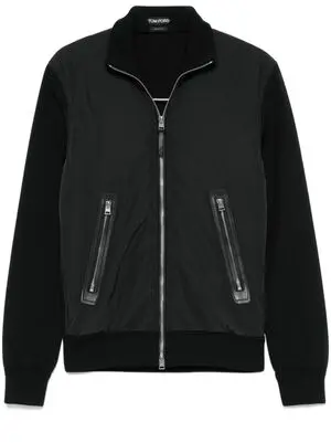 TOM FORD Panelled Zip-up Jacket - Black