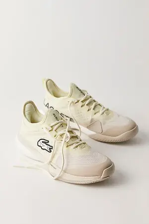 Lacoste Ag-lt23 Lite Tennis Sneakers - Off White/light Yellow