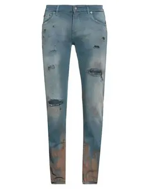 Dolce & Gabbana Straight-leg Jeans With Distressed Details