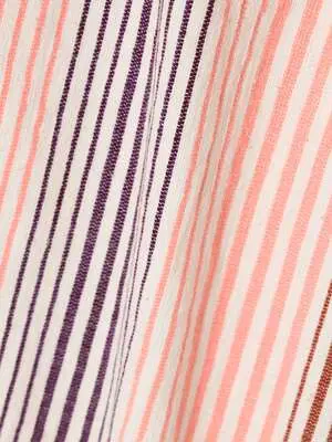 LEMLEM Desta Striped Cotton-blend Pants - Plum