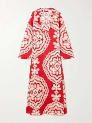 LEMLEM Theodora Printed Linen Maxi Dress