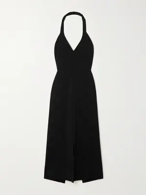 HIGH SPORT Amalia Jacquard-knit Midi Dress - Black