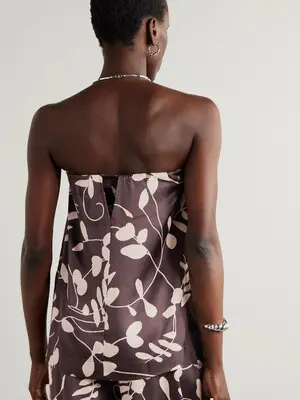 Faithfull The Brand Chambien Strapless Floral-print Top