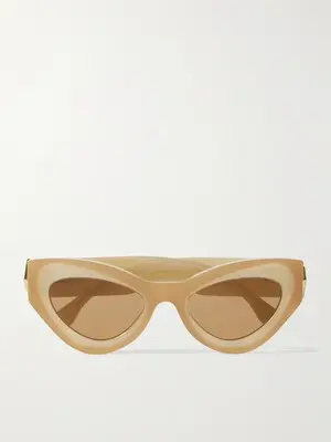 Fendi Ff Diamonds Cat-eye Sunglasses - Neutrals