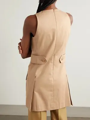 Chloé Lace-up Cotton Mini Dress - Brown