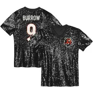 OUTERSTUFF Joe Burrow Cincinnati Bengals Player Name & Number V-neck Fashion Jersey - Black