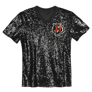 OUTERSTUFF Joe Burrow Cincinnati Bengals Sequin V-neck Fashion Jersey