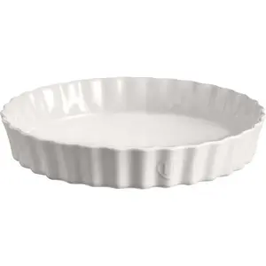 EMILE HENRY 12.6" X 2.2" Extra Large Deep Tart Dish - Flour