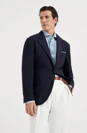 Brunello Cucinelli Deconstructed Blazer - Navy Blue