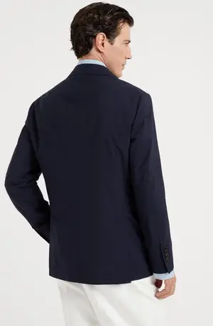 Brunello Cucinelli Deconstructed Blazer - Navy Blue