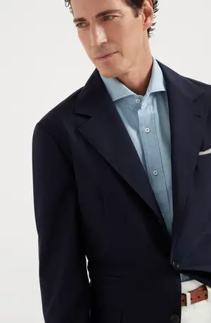 Brunello Cucinelli Deconstructed Blazer - Navy Blue