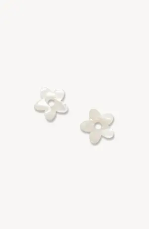 MACHETE MACHETE Petite Flower Charms White Shell