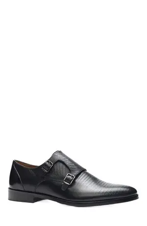 CARLOS BY CARLOS SANTANA Jack Double Monk Strap - Black