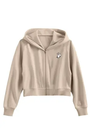 DALIX Heartly Ghost Fleece Zip Hoodie