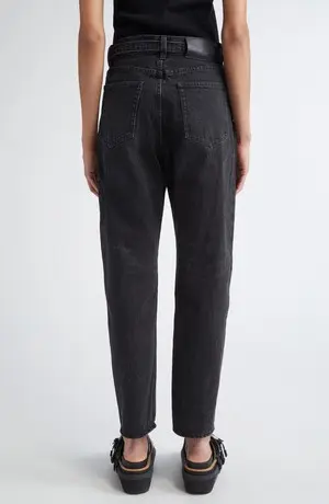 Sacai Belted Straight-leg Jeans - Black