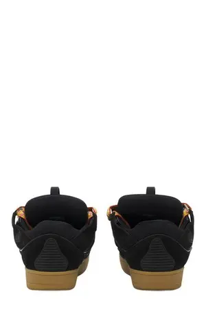 LANVIN Leather Curb Sneakers - Black