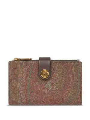 Etro Paisley-jacquard Wallet - Brown