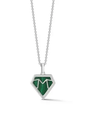 Mateo Sterling Pentagon Malachite Necklace