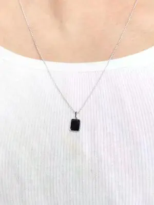 Mateo Emerald-cut Onyx Sterling Necklace