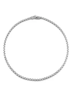 Mateo Sterling Square Link Necklace - Silver