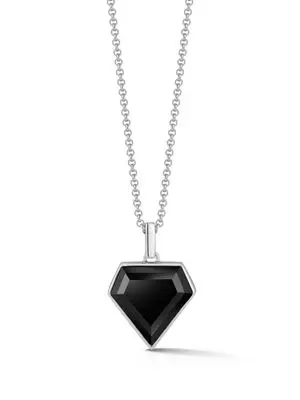Mateo Sterling Pentagon Onyx Pendant Necklace - Silver