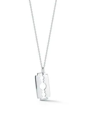 Mateo Sterling Razor Blade Pendant Necklace