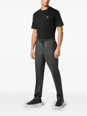 Philipp Plein Pinstriped Wool Jogging Trousers