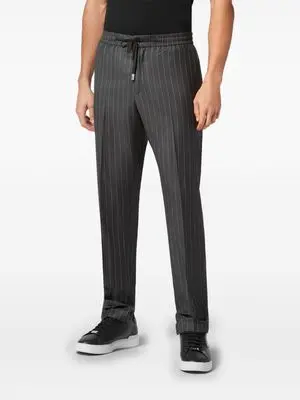 Philipp Plein Pinstriped Wool Jogging Trousers