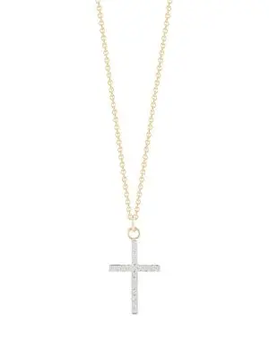 Mateo 14k Yellow Diamond Cross Pendant Necklace - Gold