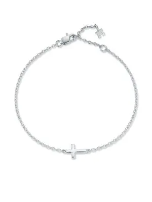 Mateo Sterling Mini Cross Bracelet - Silver
