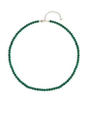 Mateo 14k Yellow Gold Beaded Malachite Bracelet - Green