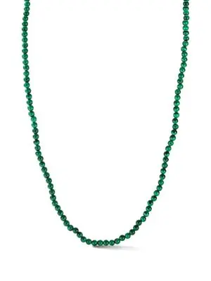 Mateo 14k Yellow Gold Malachite Beaded Necklace - Green