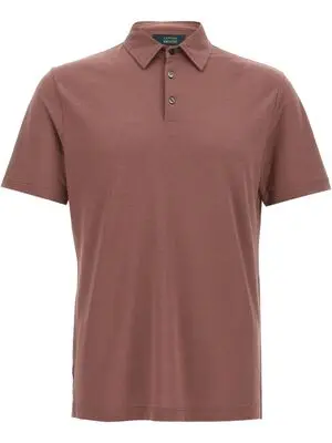 ZANONE Cotton Polo Shirt - Brown