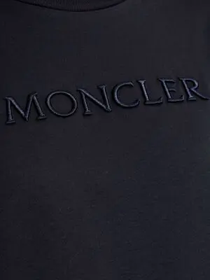 Moncler Logo-embroidered T-shirt - Blue