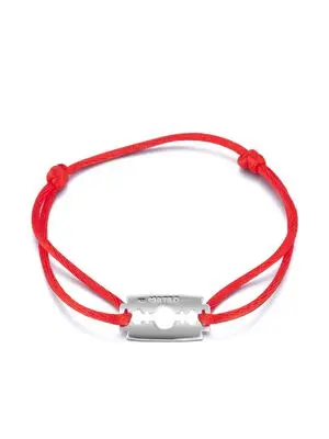 Mateo Sterling Silver Razor Blade Bracelet Red