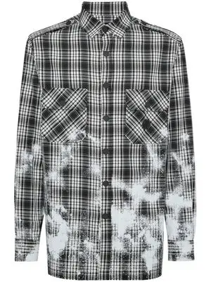 Philipp Plein Checked Long-sleeve Shirt