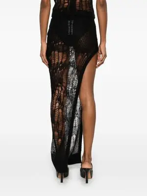 Rick Owens Spider Ziggy Maxi Skirt - Black