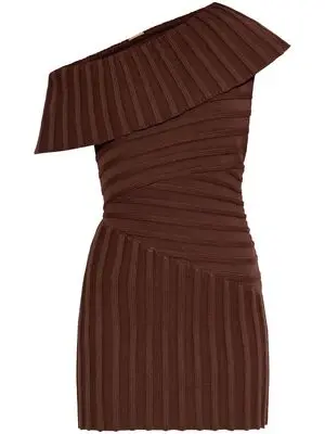 Cult Gaia One-shoulder Mini Dress - Brown