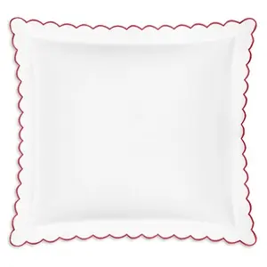MATOUK Dakota Percale Euro Sham - Red